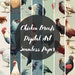 Chickens Digital Paper – Farm Backgrounds for Digital Prints - Seamless ...