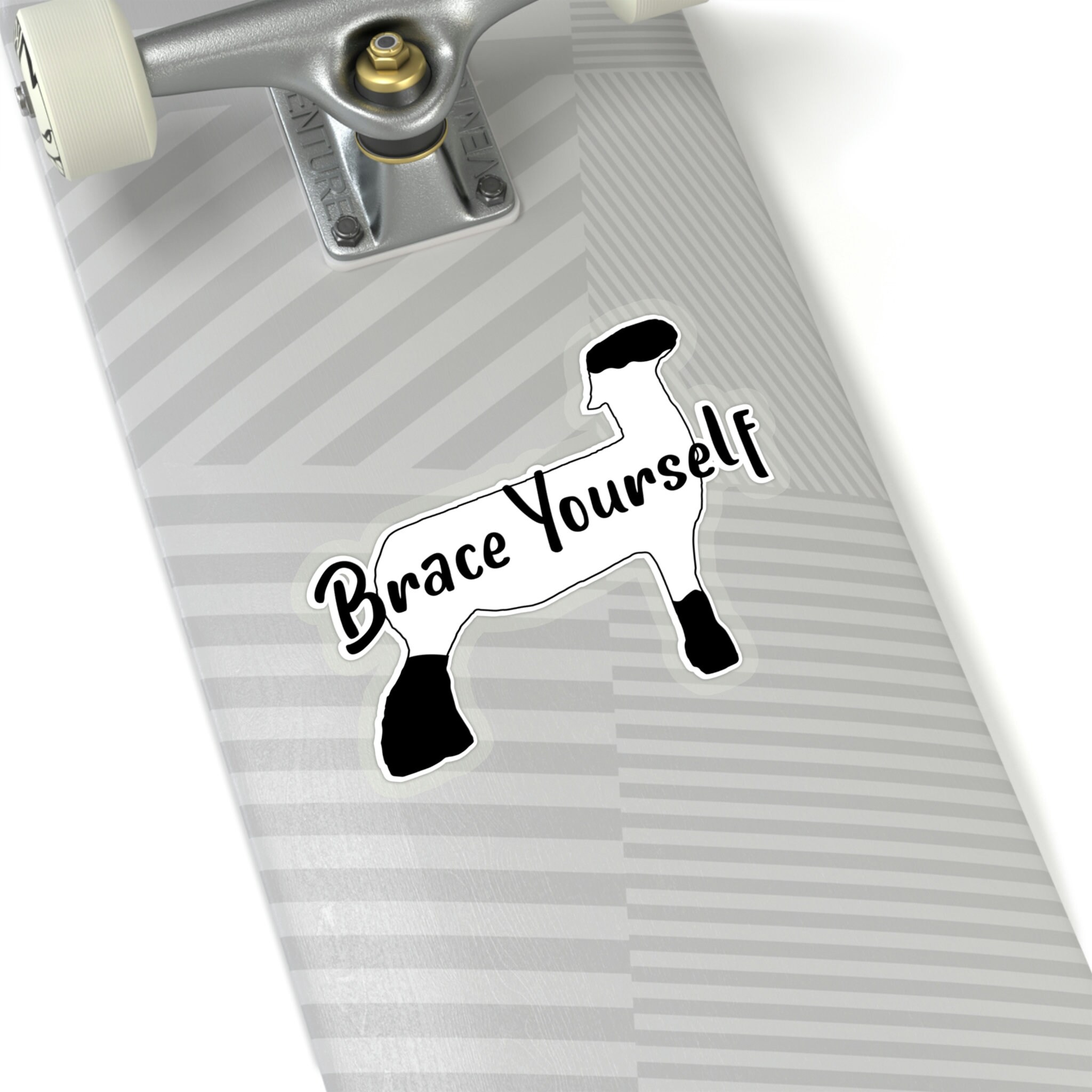 Brace Yourself Show Lamb Sticker Kiss-cut Indoor Sheep Ewe Ram Club ...
