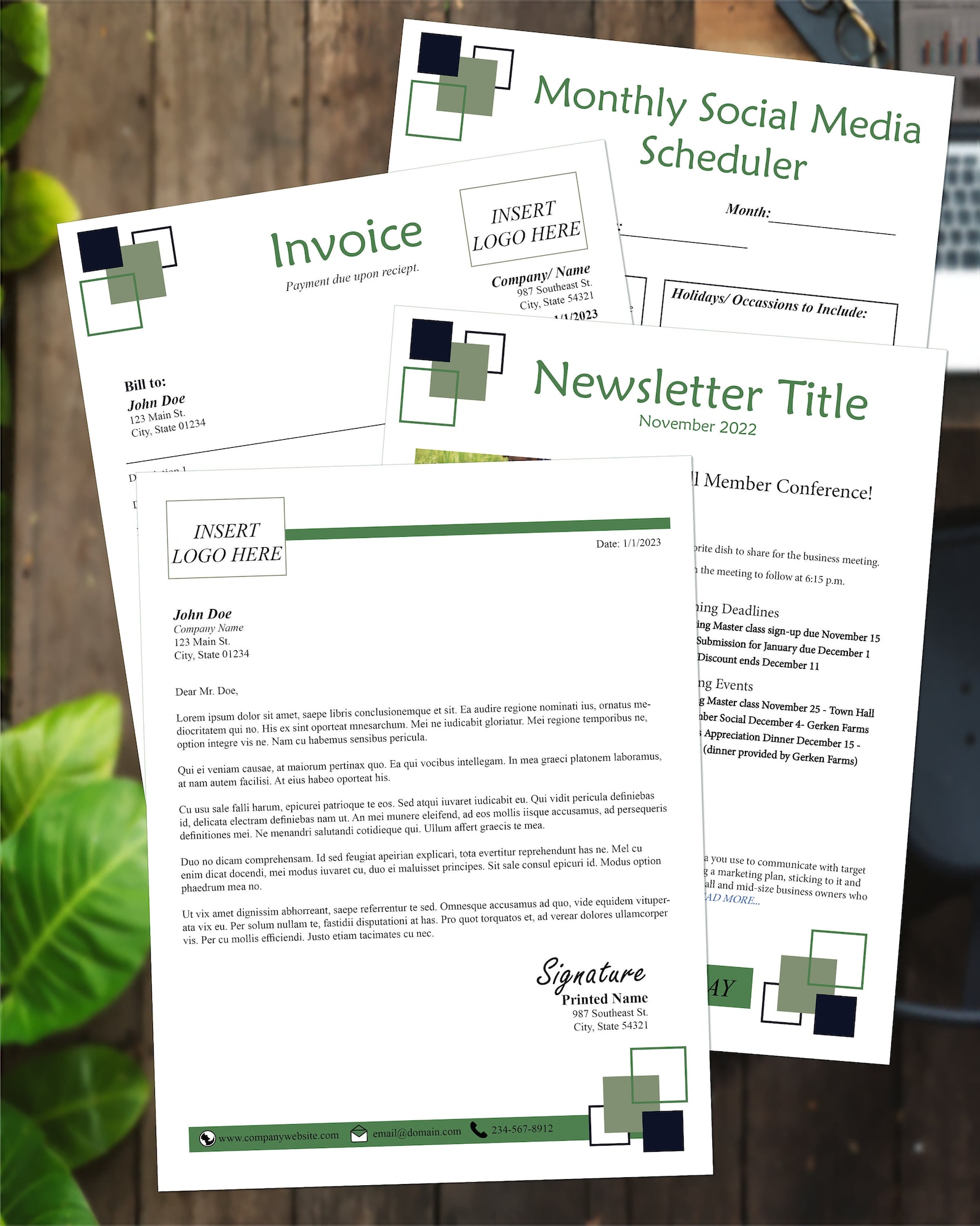 DIY Small Business Professional Document Package With Customizable ...