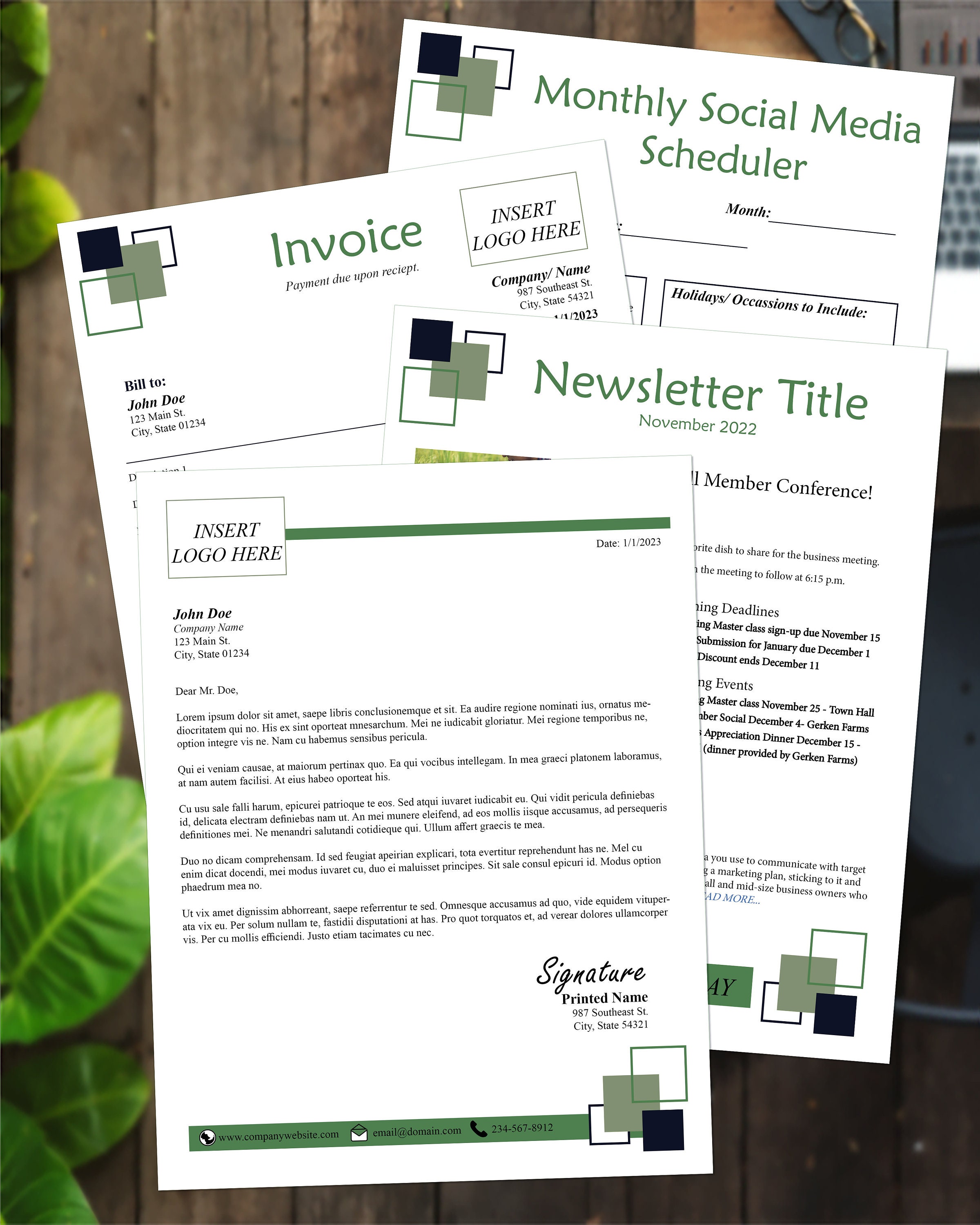 DIY Small Business Professional Document Package With Customizable ...