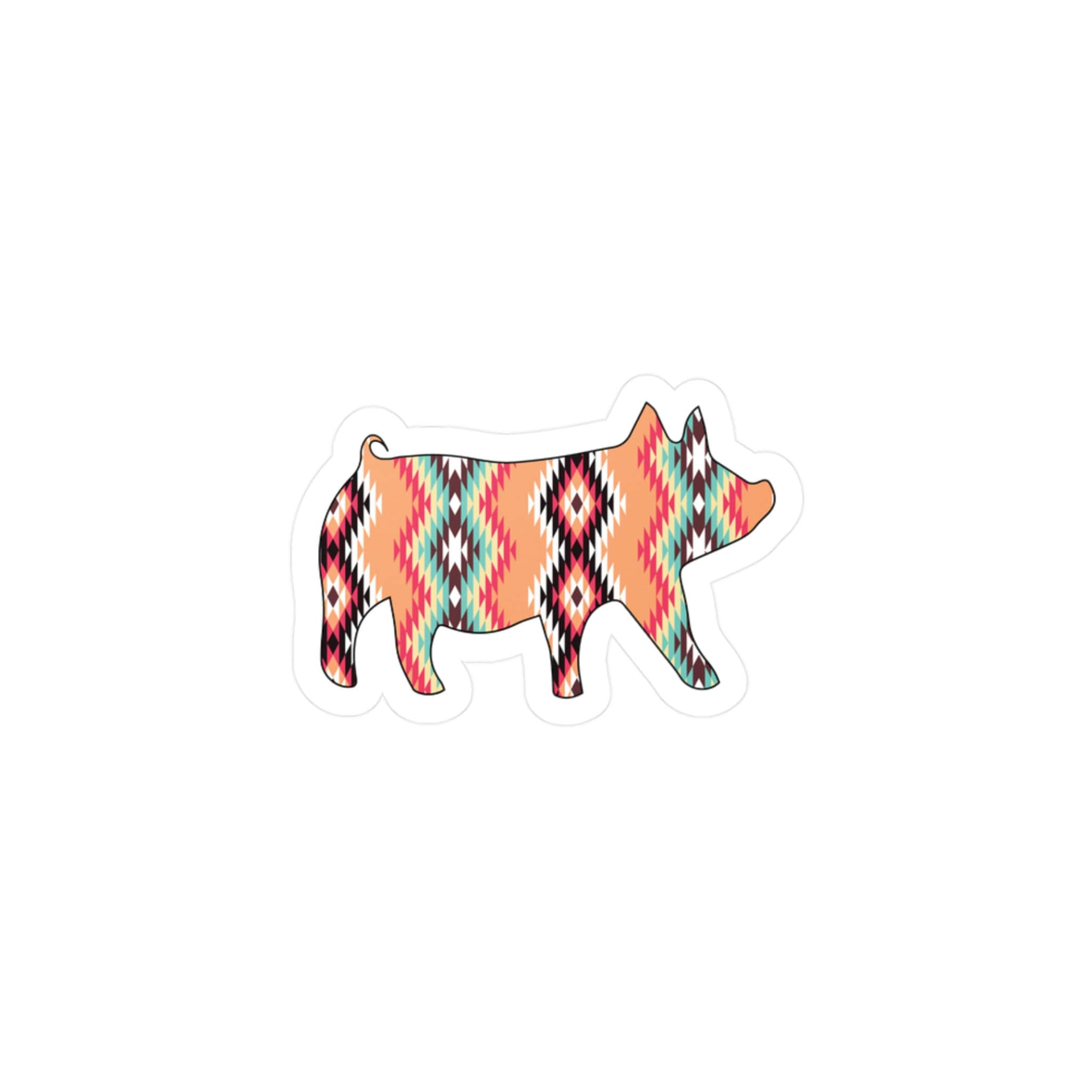 Western Show Pig Sticker Vinyl Decal Sticker Barrow Boar Sow Gilt Hog ...