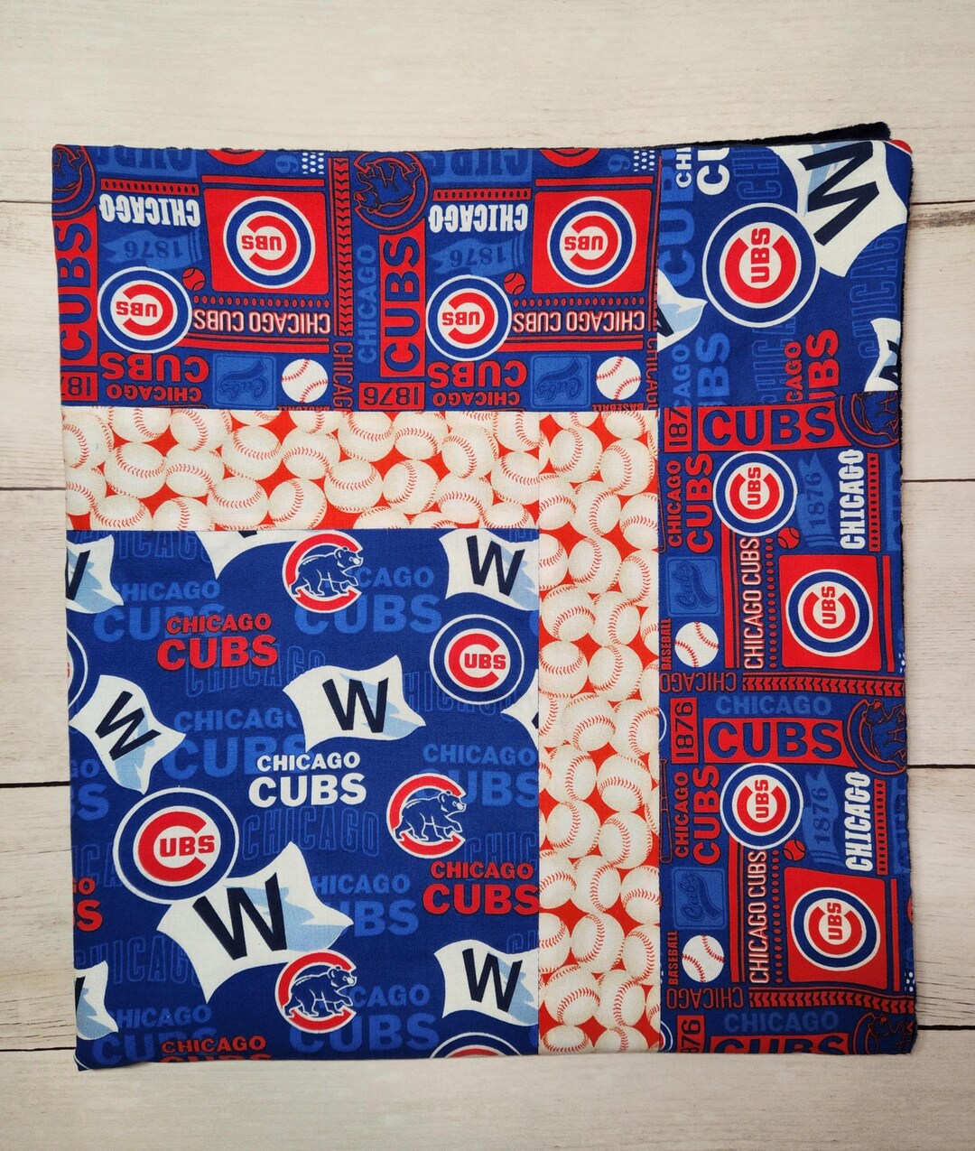 Handmade MLB Chicago Cubs Baby Quilt, Lap Blanket - Etsy