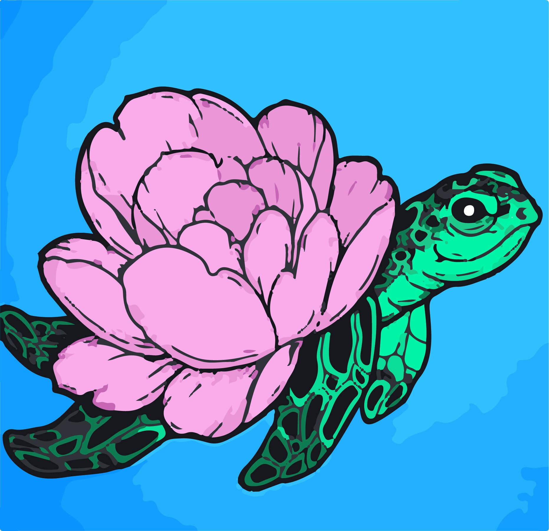 Turtle Svg 4 Instant Download .jpeg .svg .dxf .png Black and - Etsy