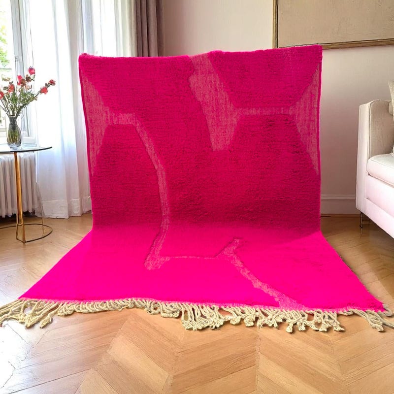 Magenta Rose Rug - Etsy UK