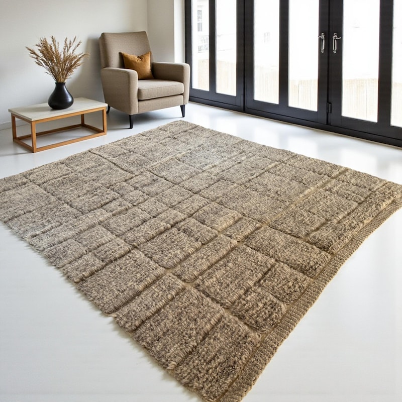 Taupe Square Rug - Etsy