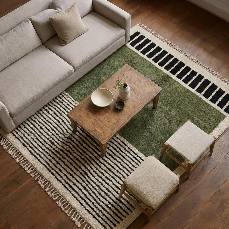 Olive and Cream Rug - Etsy