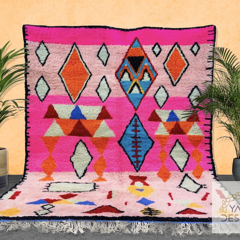 Pink Moroccan Rug - Etsy
