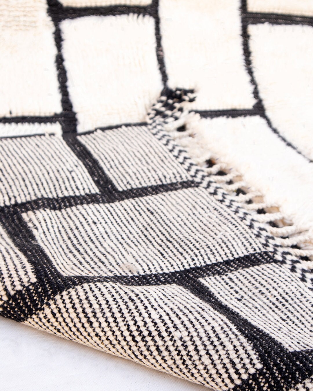 Rug for Living Room Black and White Geometric Rug, Modern Minimalist ...