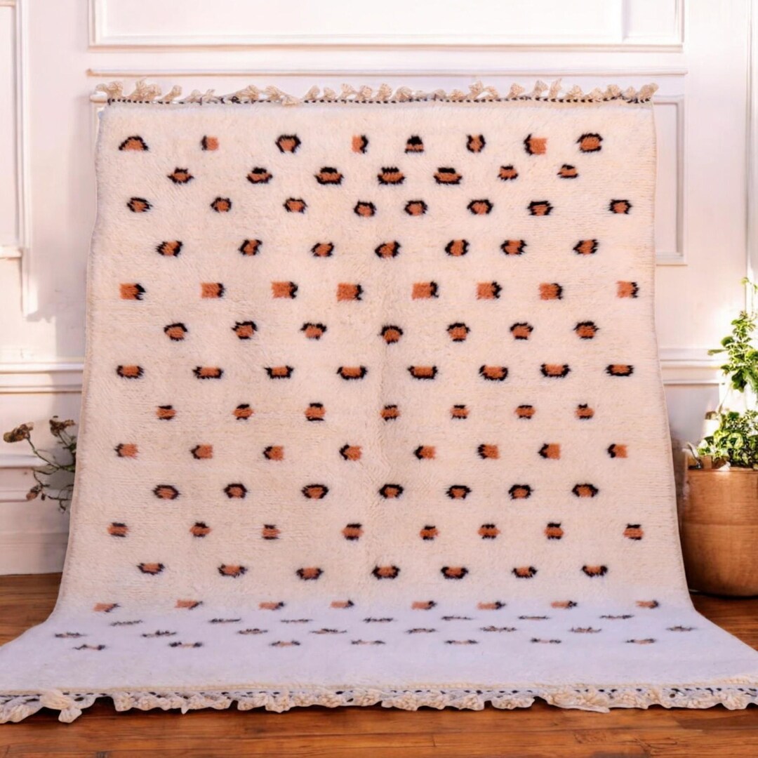 Handmade Moroccan Rug – Custom Wool Area Rug, Beni Ourain Runner ...