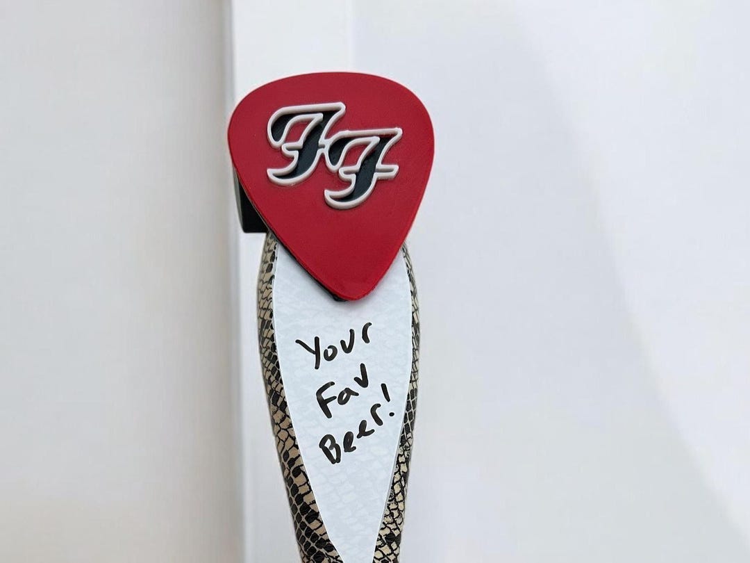 Foo Fighters Beer Tap-3d Printed and Hydrographic Dipped in Gold ...