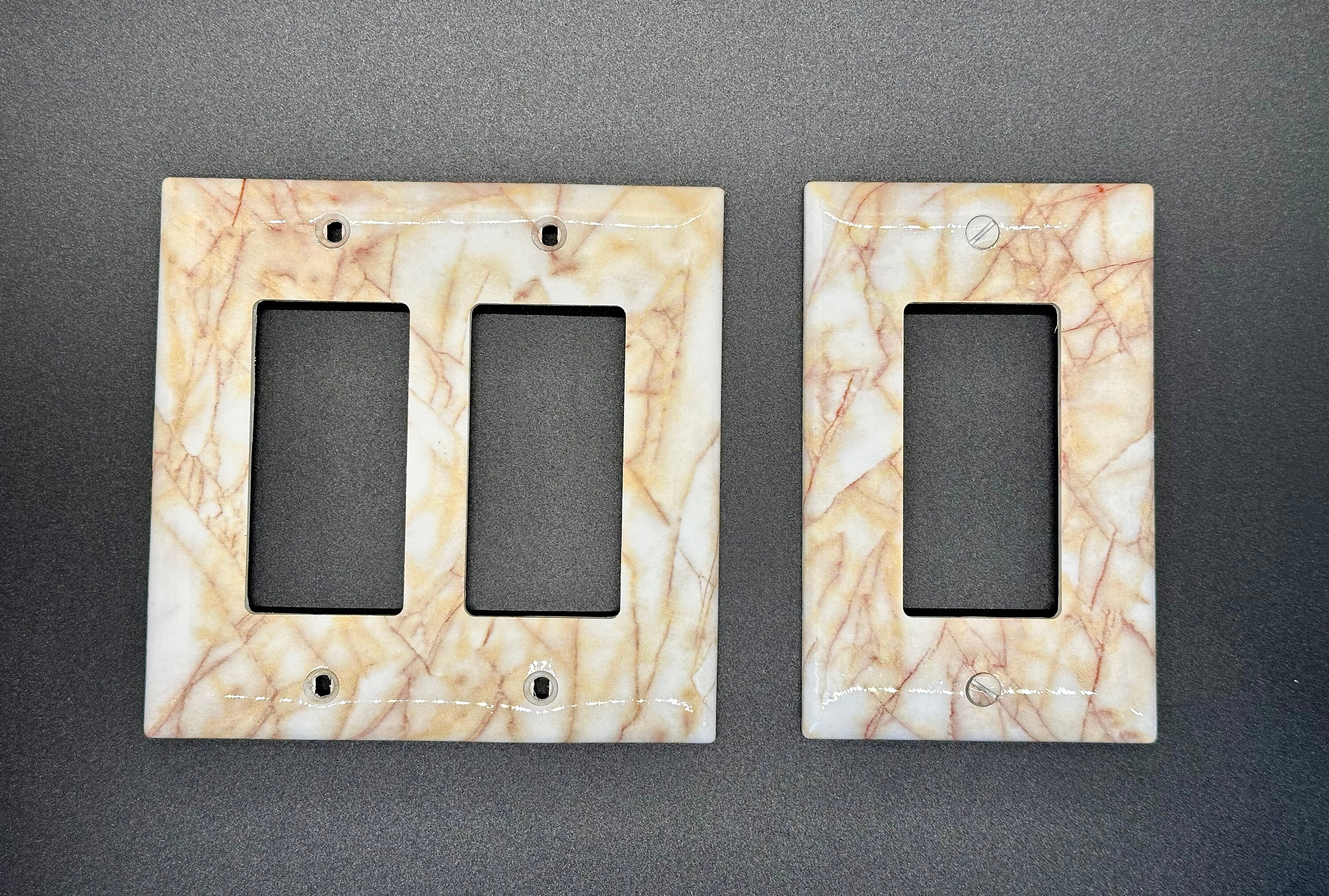 Marble Design Decorative Wall Plates-unbreakable Thermoplastic ...