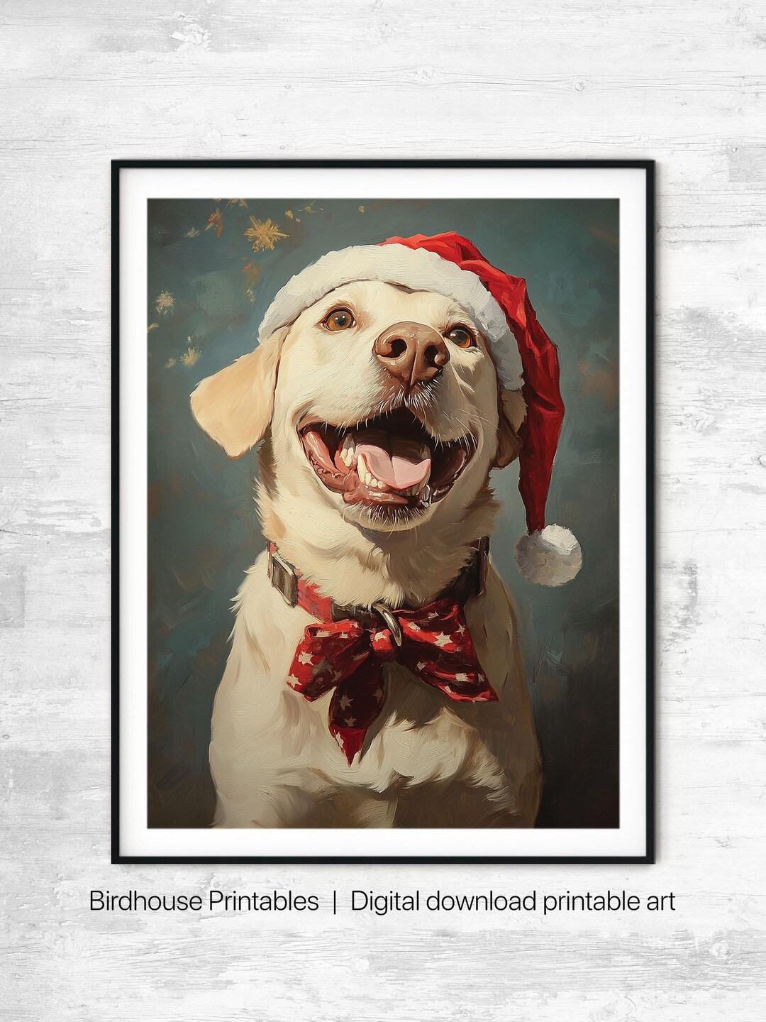 Christmas Yellow Lab Printable Art | Digital Download | Download, Print ...