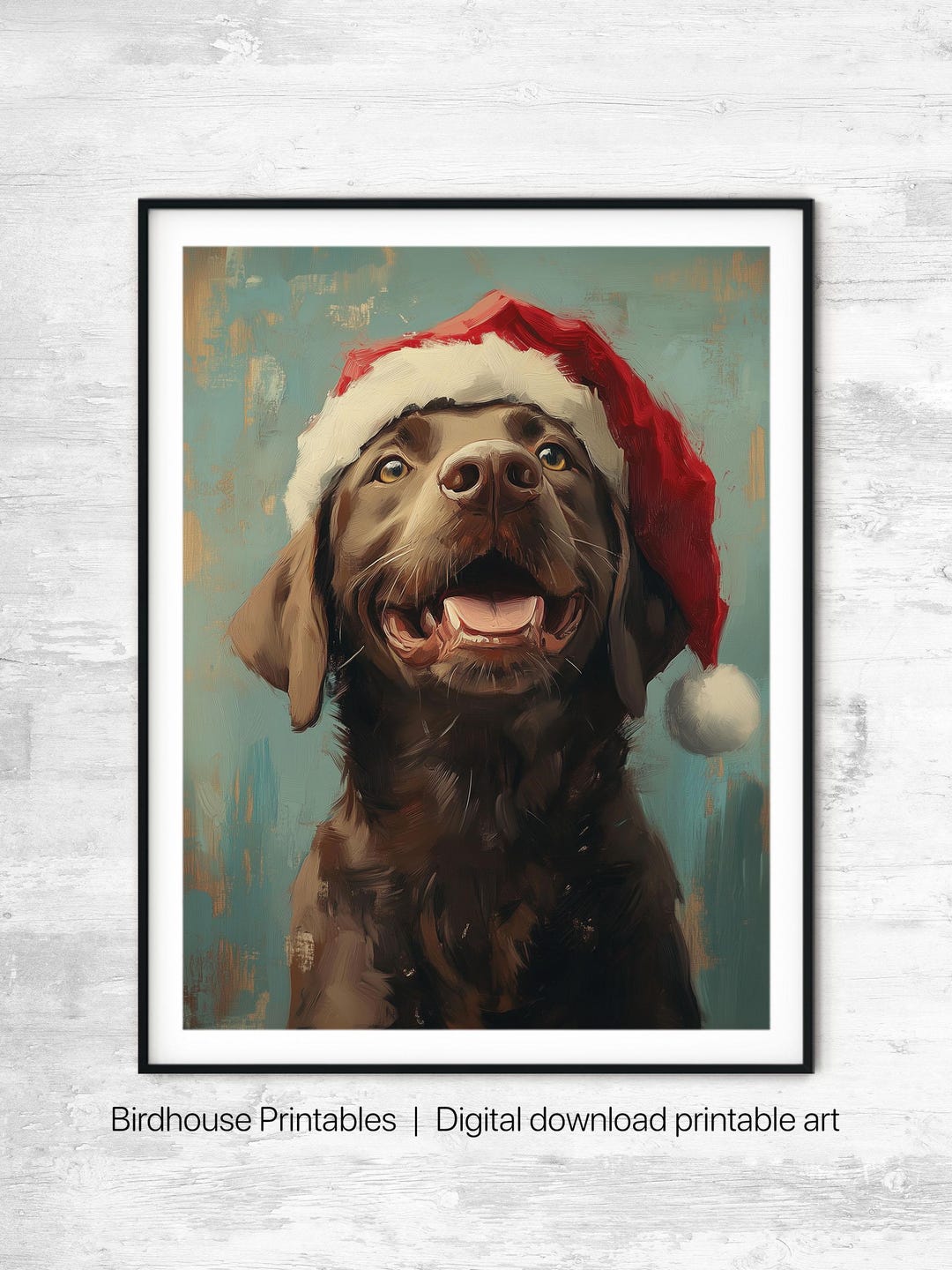 Christmas Chocolate Lab Printable Art | Digital Download | Download ...