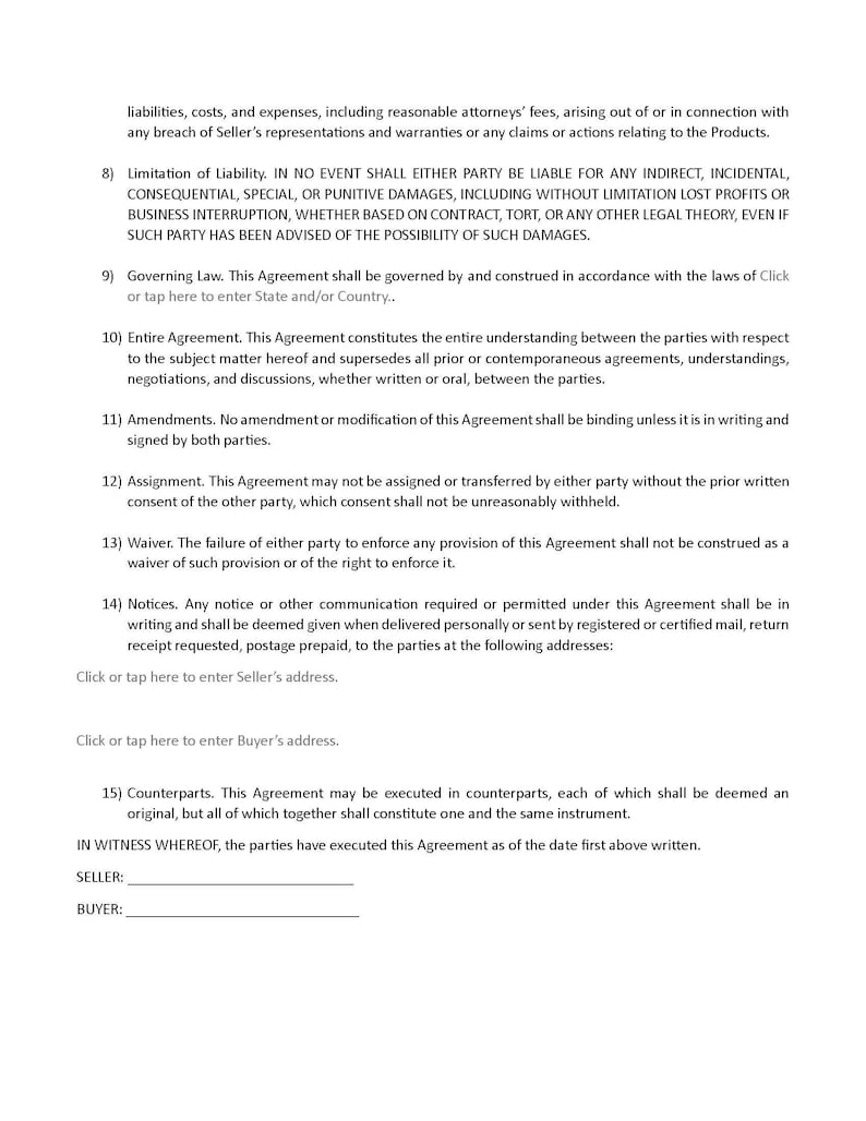 Contract Purchase Agreement Template Fillable Form Customize Editable ...