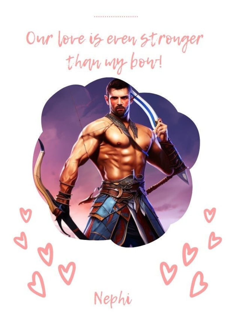Valentine Printable Book of Mormon Heroes Valentines Day Greeting Cards ...