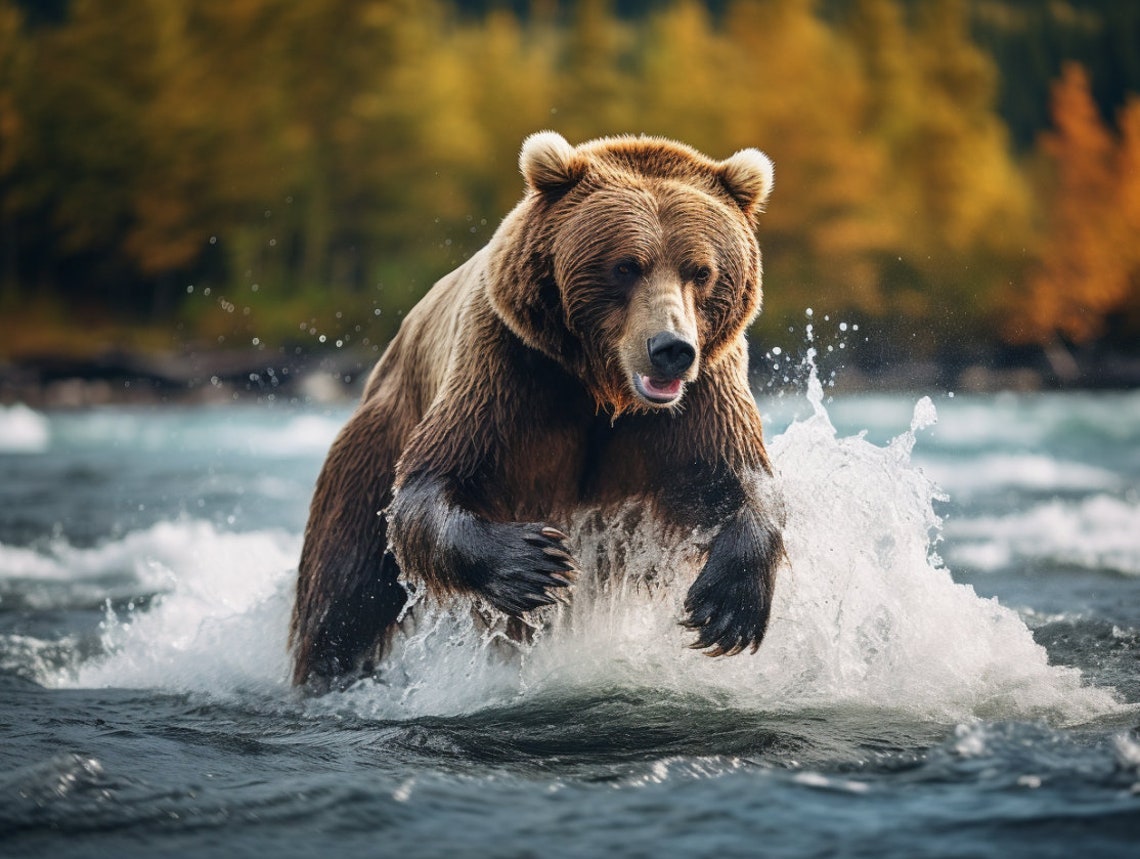 Forest Animal Art Set Digital Download Nature Animal Art Mountains ...