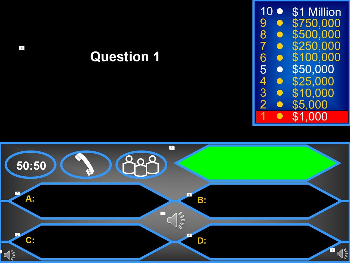 Who Wants to Be A Millionaire Game Show Powerpoint Template (editable ...