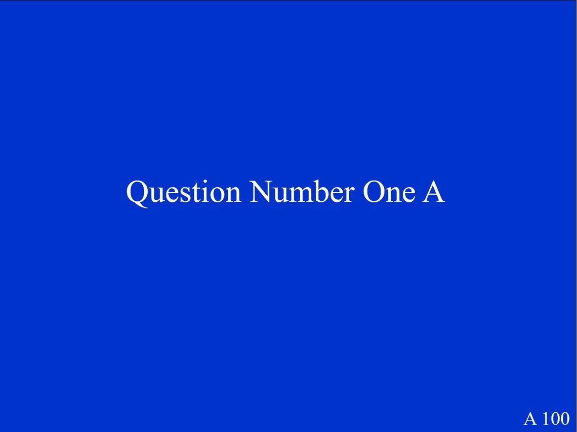 Jeopardy Powerpoint Template, Editable Game Show (digital Download) - Etsy