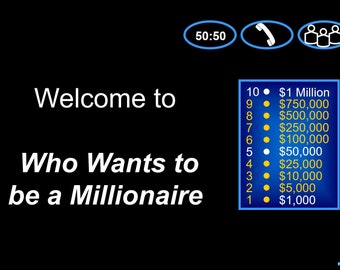 Who Wants to Be A Millionaire Powerpoint Game Template - Etsy