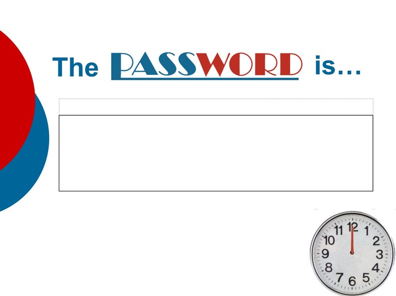 Powerpoint Template Game Show Password Power Point Games - Etsy