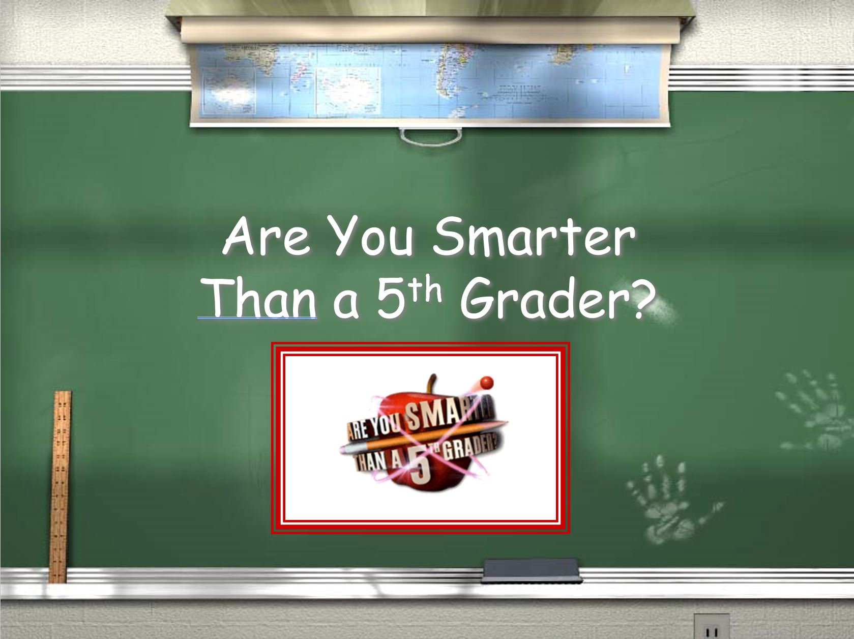 Powerpoint Template Game Show Are You Smarter Than a 5th Grader? - Etsy