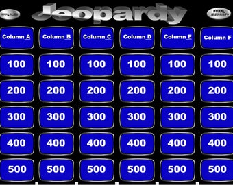 Jeopardy Powerpoint Game Template - Etsy