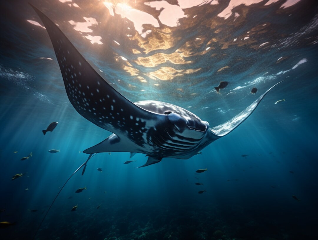 Ocean Waves Digital Download With Manta Ray in Hawaii - Experience the ...