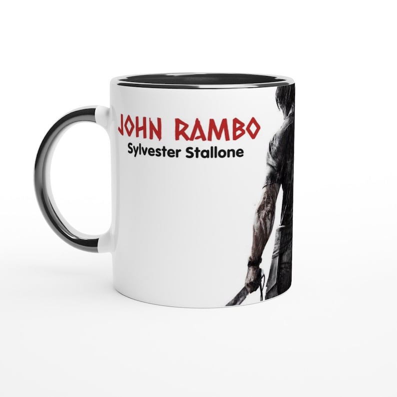 John RAMBO// SYLVESTER STALLONE/ Tribute Mug/ Poster/ Movie Mug/ Cult ...