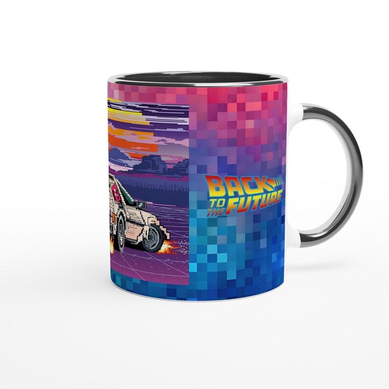 Pixel Art Retro Mug – Back to the Future Inspired Design, 80s Nostalgia ...
