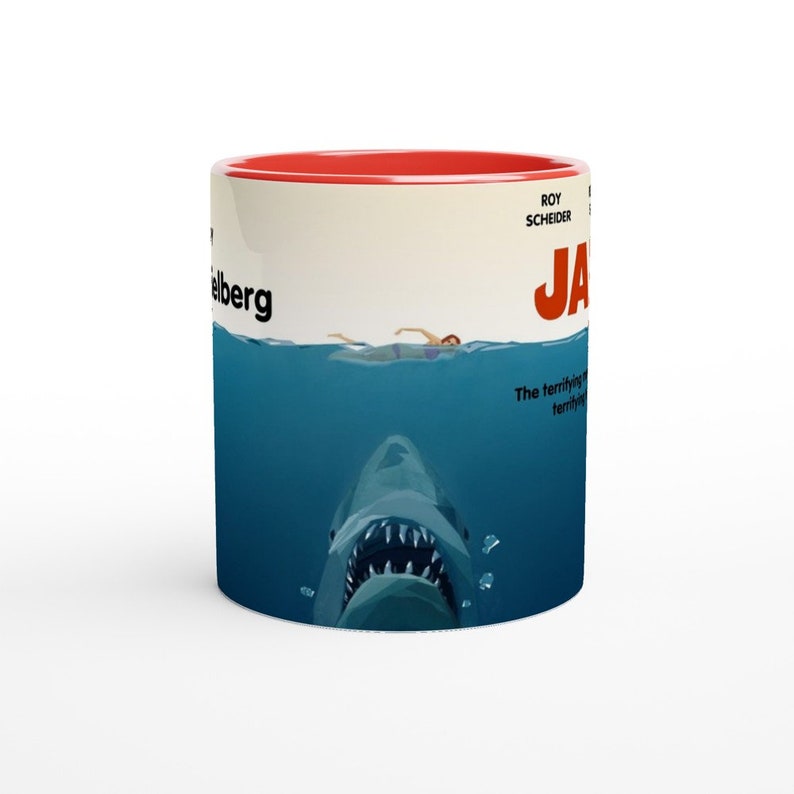 JAWS steven Spielberg// Mug Tribute/ Poster/ Mug Movie/ Cult Movie ...