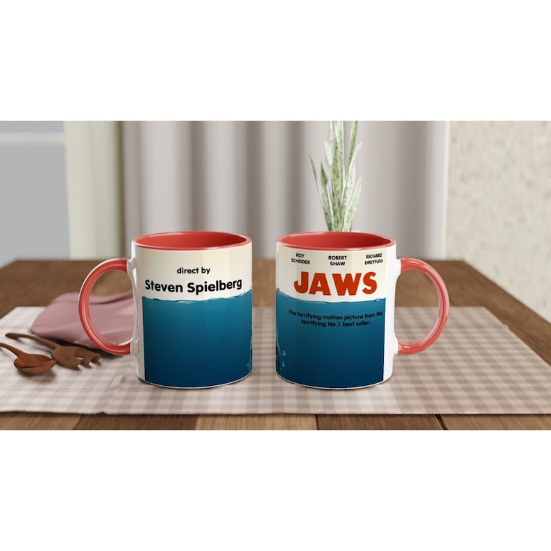 JAWS steven Spielberg// Mug Tribute/ Poster/ Mug Movie/ Cult Movie ...
