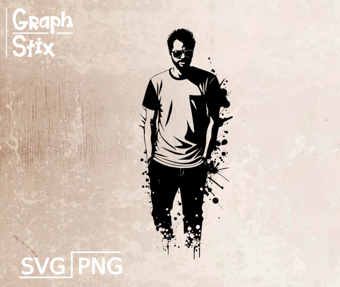 Wall Stencil Art, Male Silhouette, Model Plotter Stencil, Premium ...