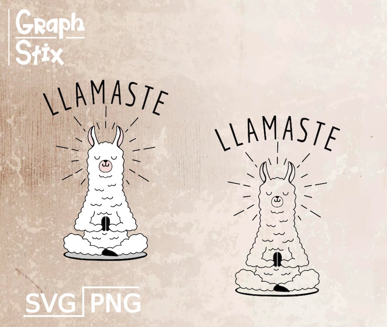 Llamaste, Llama Namaste, Funny Design, Premium Vector Logo, Decal, Clip ...