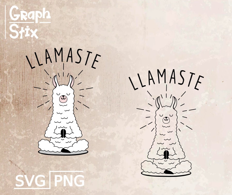 Llamaste, Llama Namaste, Funny Design, Premium Vector Logo, Decal, Clip ...
