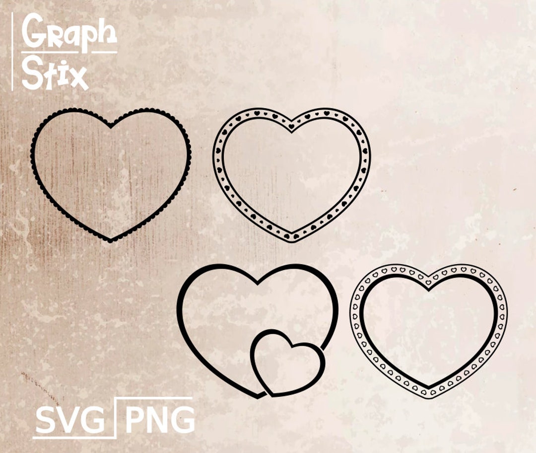 Heart Frame Symbol Premium Vector Logo Decal Clipart SVG - Etsy
