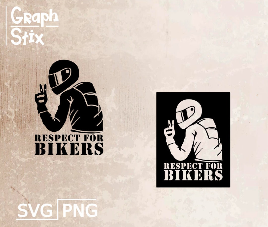 Respect for Bikers, Text, Premium Vector Logo, Decal, Clipart SVG ...