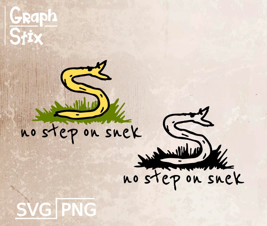 No Step on Snek, Funny Text and Meme, Logo Design, Premium Vector ...