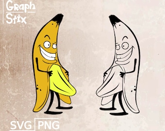 Evil, Naughty Banana, Funny Logo, Sticker Decal - Etsy