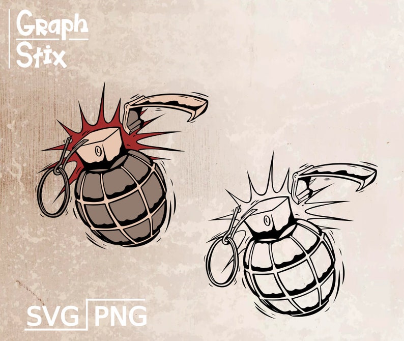 Grenade, Pin Pulled, Premium Vector Logo, Decal, Clipart SVG Design for ...
