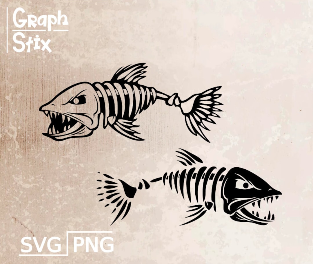 Fish Skeleton, Pike Skeleton, Premium Vector Logo, Decal, Clipart SVG ...
