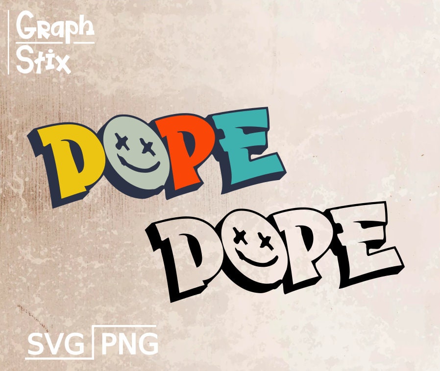 Dope, Smiley Face, Text and Logo Design, Premium Vector, Decal, Clip ...