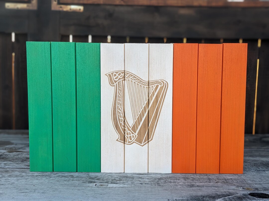 Carved Wooden Irish Flag Plaque – Rustic Celtic Wall Art - Etsy