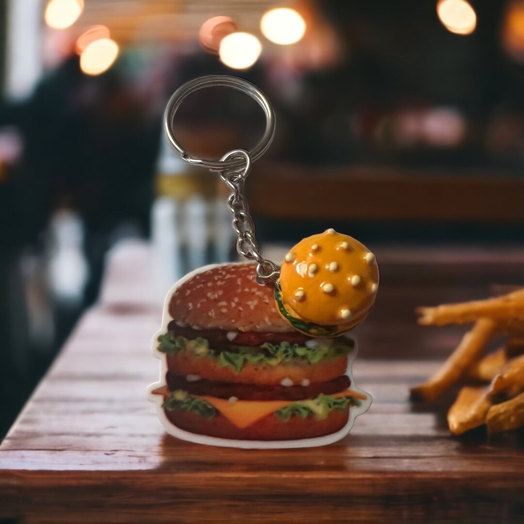 Mcdonalds Keychainburger Keychainfood Keychain - Etsy