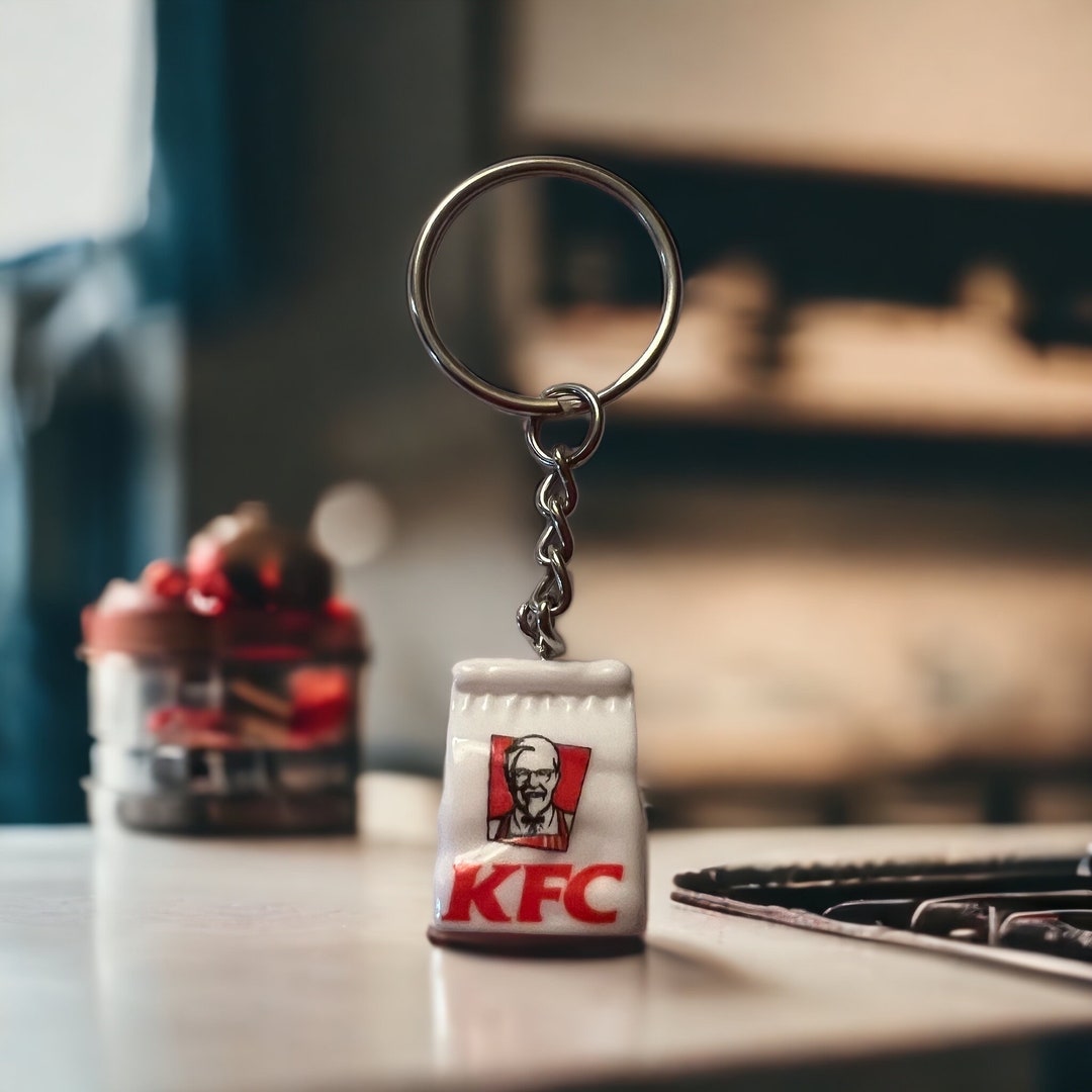 KFC to Go Bag Keychain,kfc Keyring,fried Chicken,food Keychain - Etsy