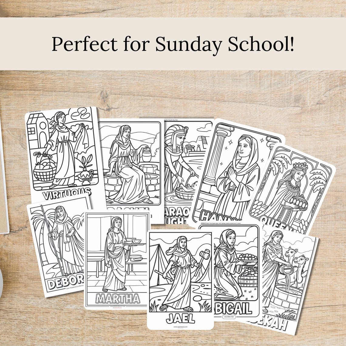 Women of the Bible Coloring Book |christian Printable | Bible Study ...