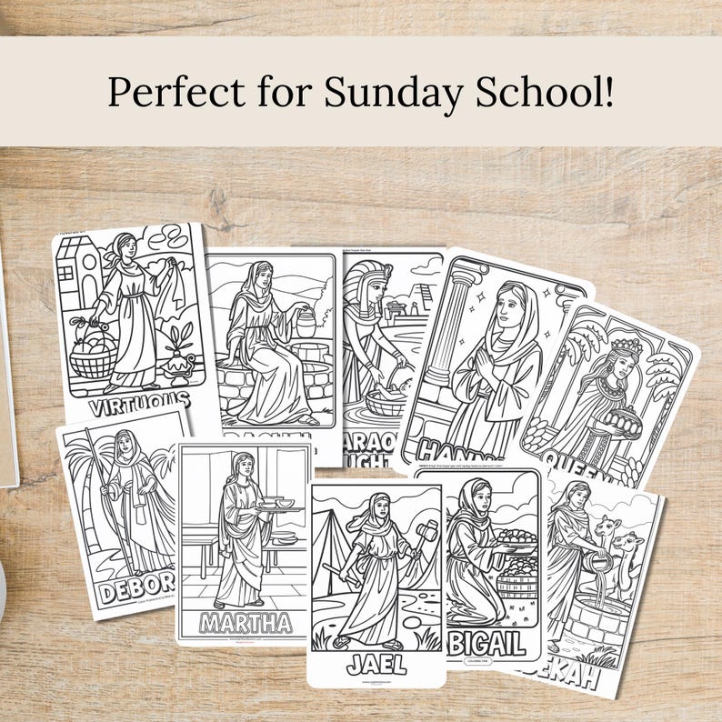 Women of the Bible Coloring Book |christian Printable | Bible Study ...
