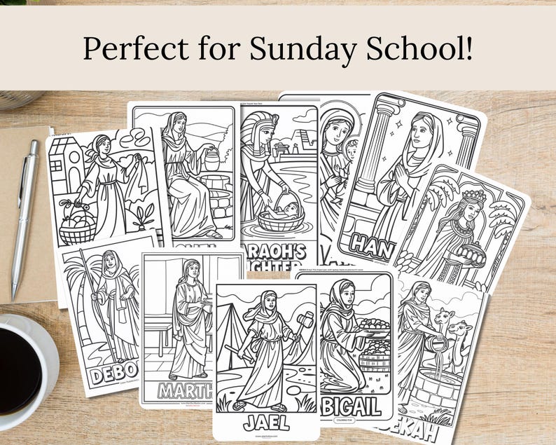 Women of the Bible Coloring Book |christian Printable | Bible Study ...