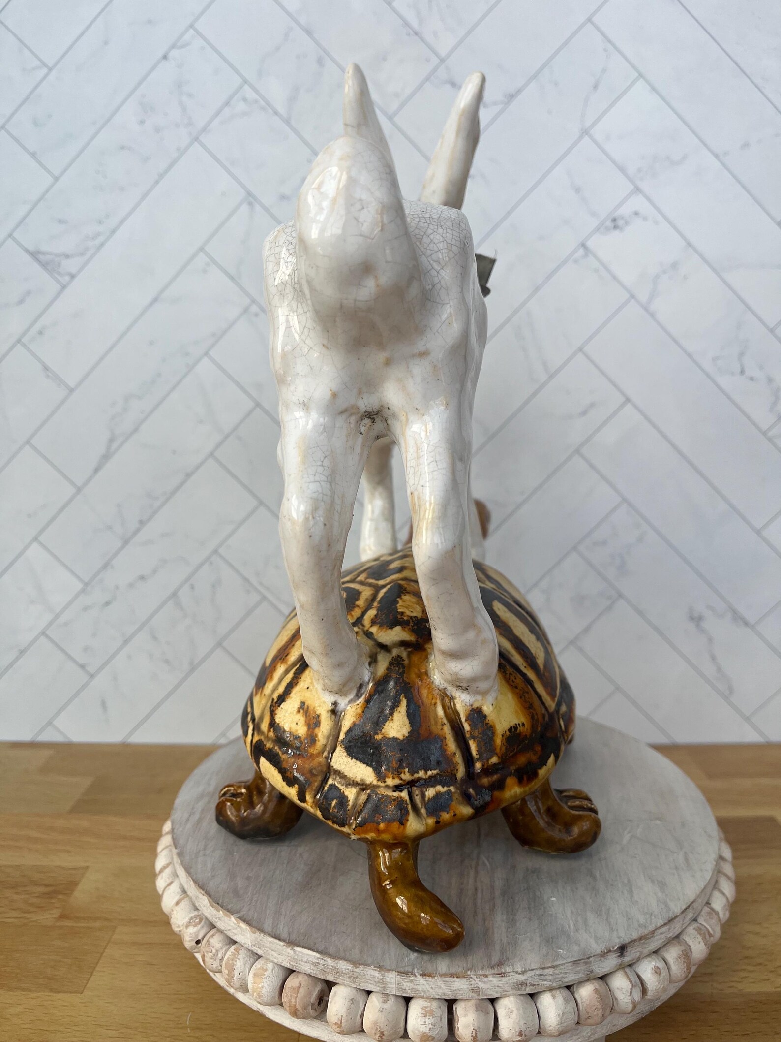 Vintage French Earthenware Ceramic Pottery Tortoise & Hare (turtle and ...