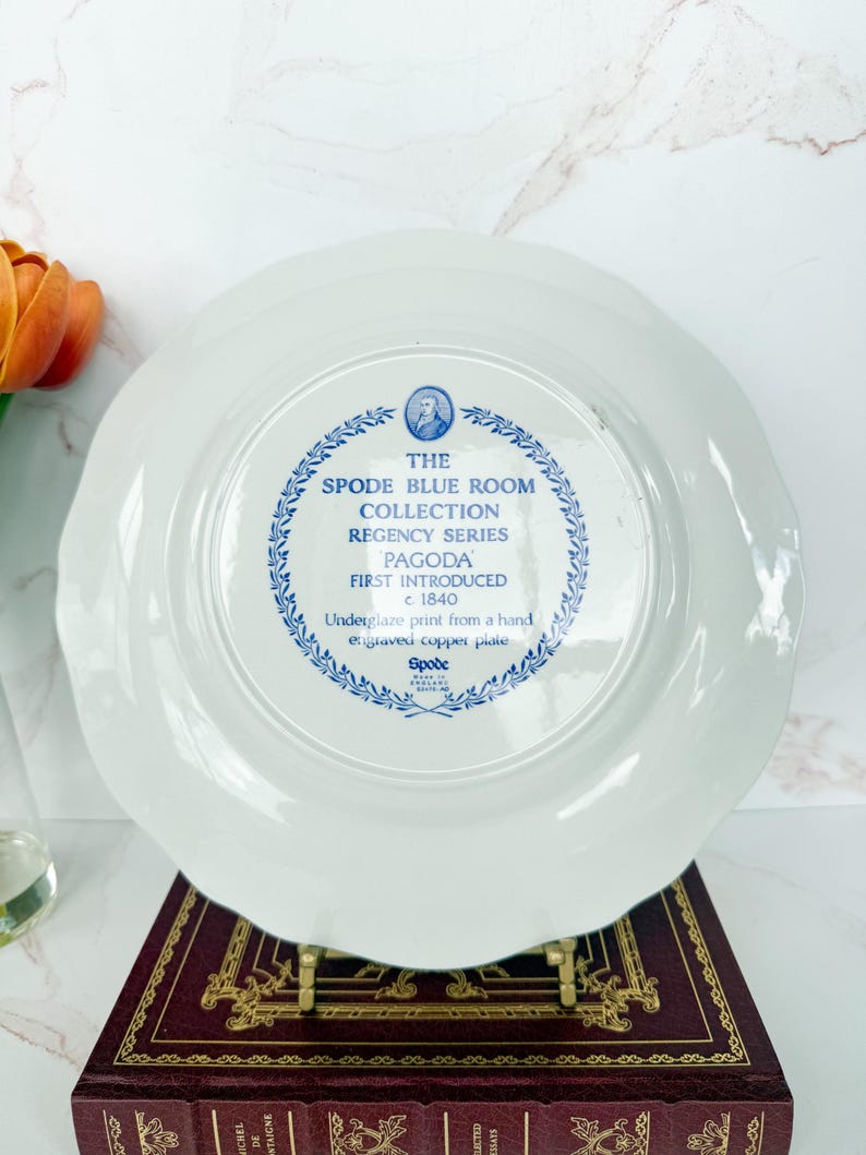 Vintage Spode Blue Room Plate - “pagoda” - Made in England ...