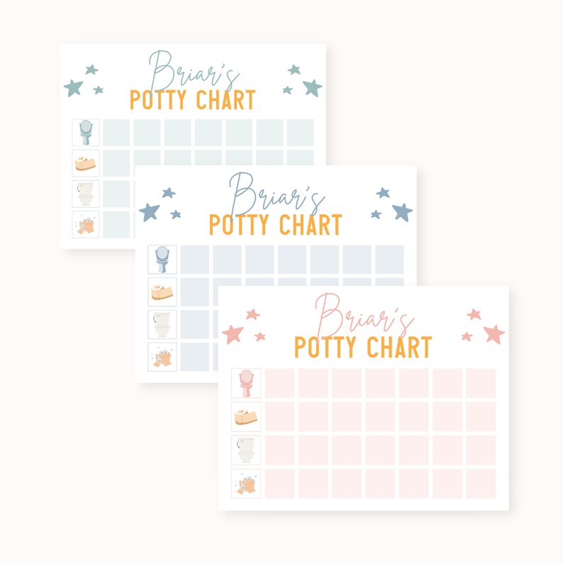 Potty Training Chart Calendar - Printable Poster - Instant Download - Etsy